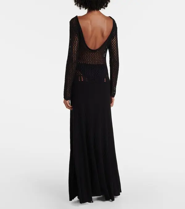 Christopher Esber Sheer Cotton-blend Maxi Dress