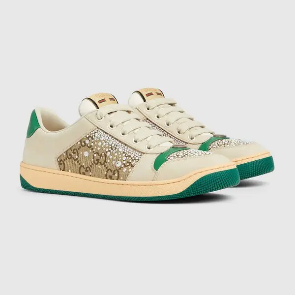 Gucci Gg Crystal Screener Sneakers