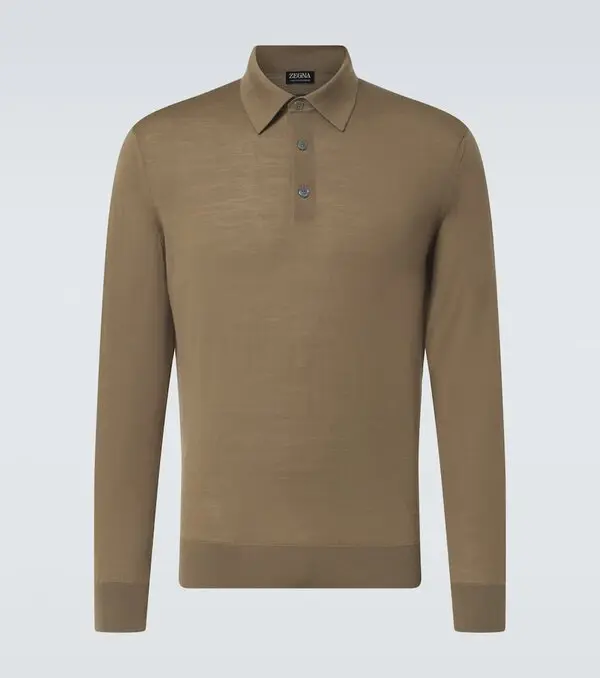 Zegna Wool Polo Shirt - Green