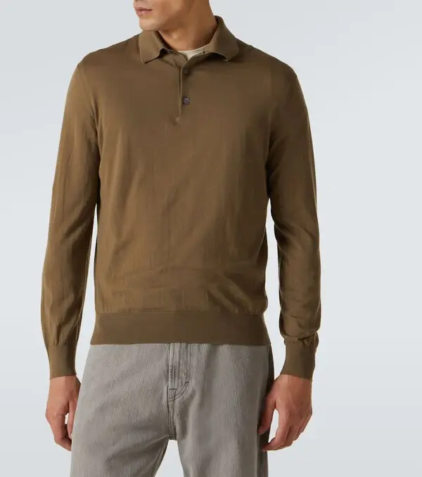 Zegna Wool Polo Shirt - Green