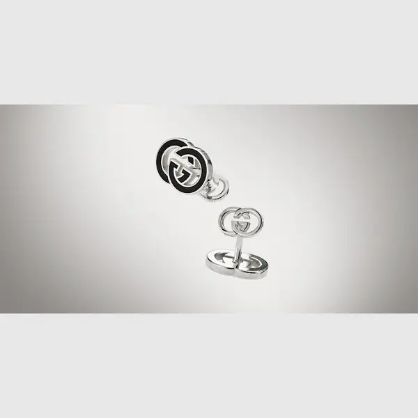 Gucci Interlocking Enamel Cufflinks