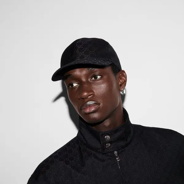 Gucci Gg Ripstop Baseball Hat - Black