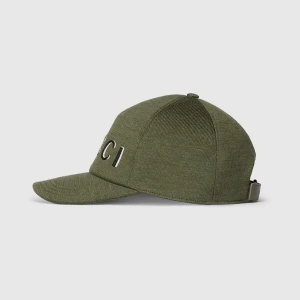 Gucci Embroidered Wool Baseball Hat