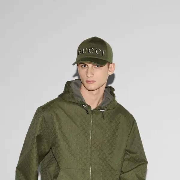 Gucci Embroidered Wool Baseball Hat