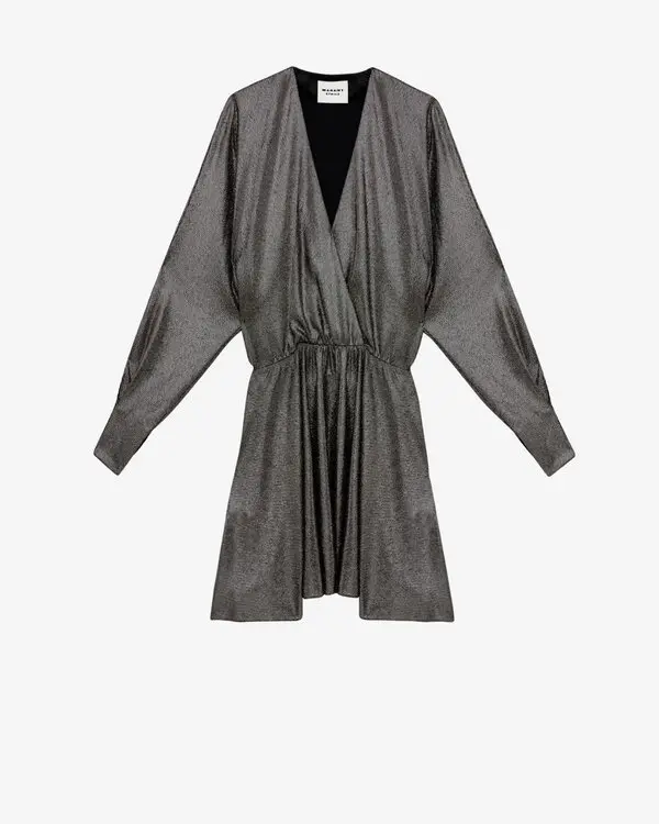 MARANT ETOILE Alexane Metallic Dress - Metallic Black