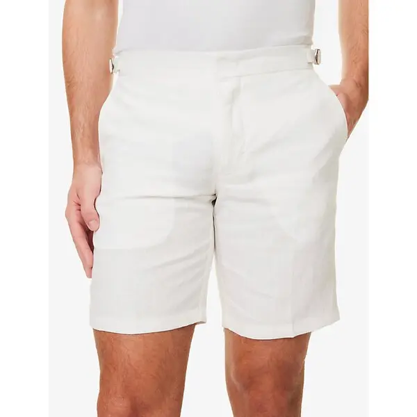 Orlebar Brown Norwich Linen Shorts - White Sand