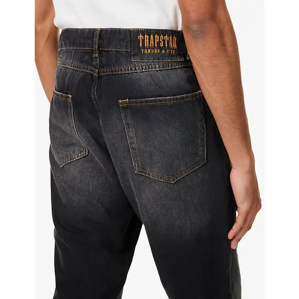 Trapstar Star Diamante-Embellished Straight-Leg Denim Jeans