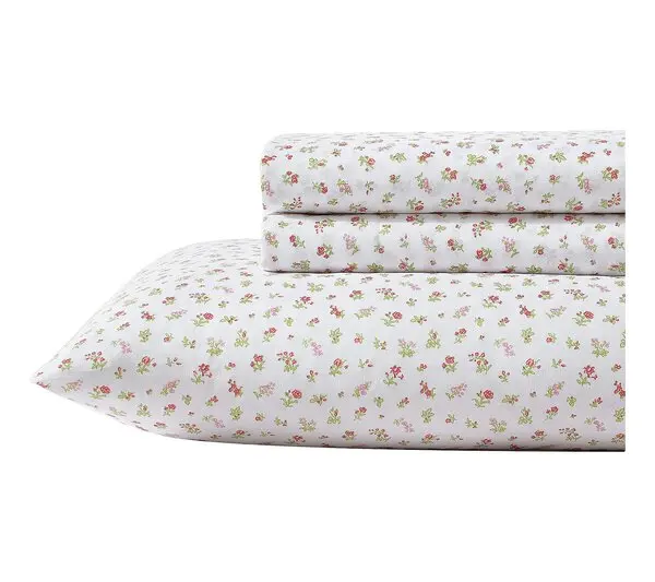 Laura Ashley Mae Pink Twinxl Sheet Set - One-color