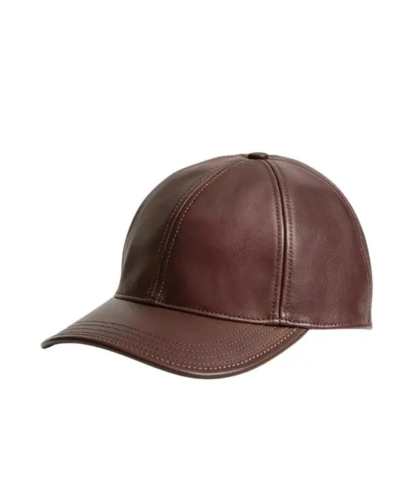 COACH Leather Baseball Cap - Maple