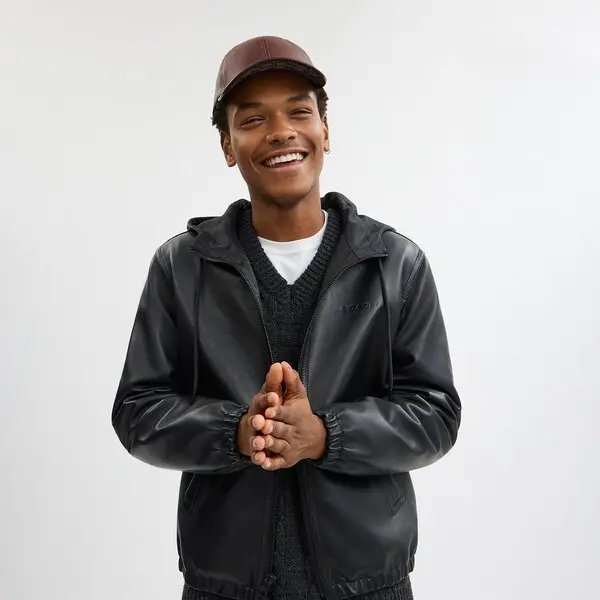 COACH Leather Baseball Cap - Maple