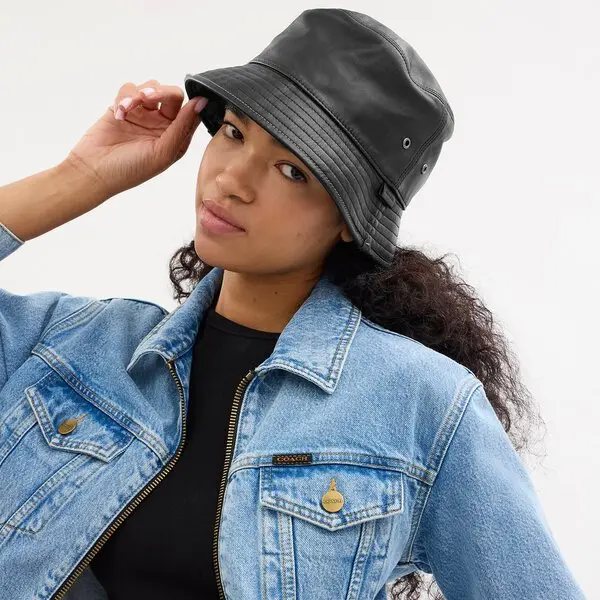 COACH® Leather Bucket Hat