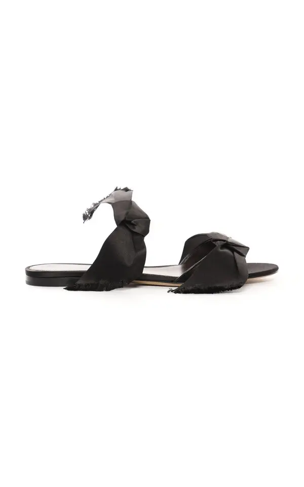 THE ROW Vika Knotted Sandals - Black