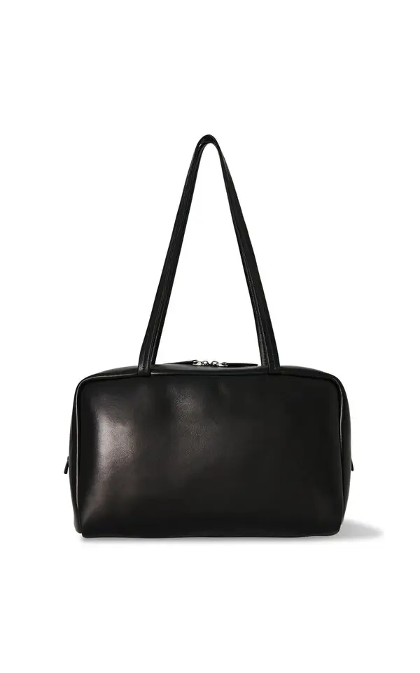 THE ROW Astra Leather Bowling Bag - Black