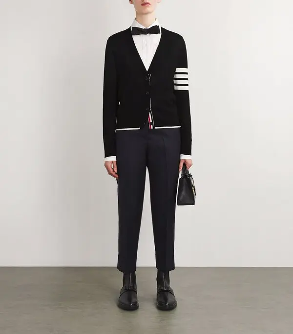 Thom Browne Virgin Wool Cardigan - Black