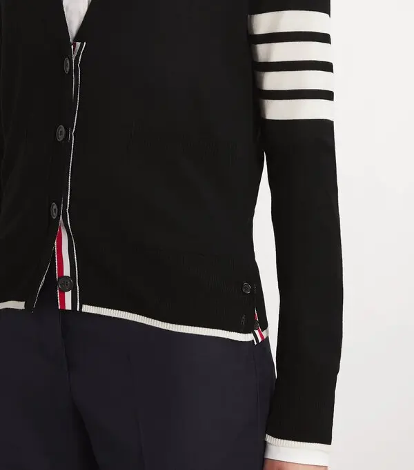 Thom Browne Virgin Wool Cardigan - Black