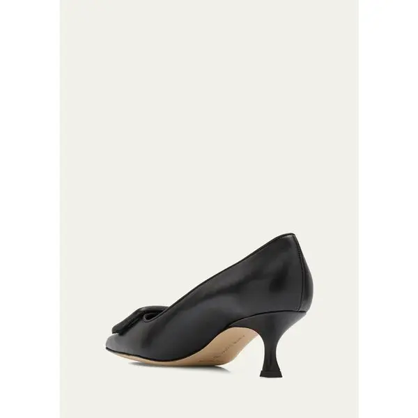 Manolo Blahnik Maysale Leather Pumps
