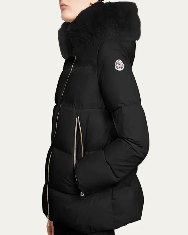 Moncler Laiche Short Puffer Jacket - Black
