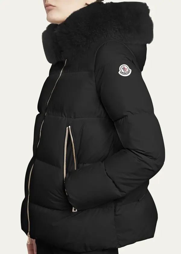 Moncler Laiche Short Puffer Jacket - Black