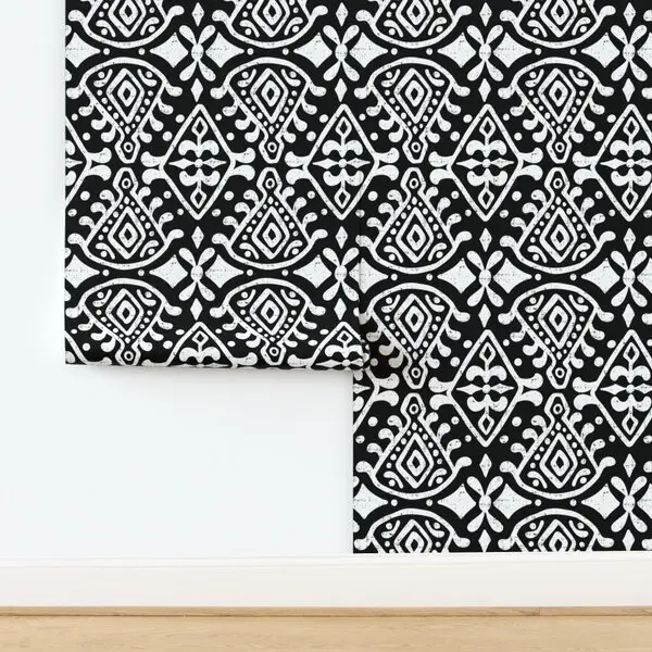 Spoonflower Mod Cloth Geometric Ethnic Moroccan Block Tribal Custom Removable Wallpaper