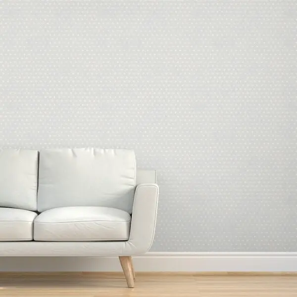 Spoonflower Geometric Shibori Silver Custom Pre-pasted Wallpaper