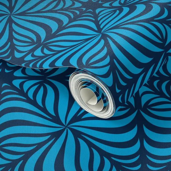 Spoonflower Floral Nature Abstract Pattern Illustration Custom Pre-pasted Wallpaper