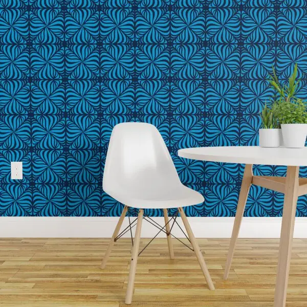 Spoonflower Floral Nature Abstract Pattern Illustration Custom Pre-pasted Wallpaper