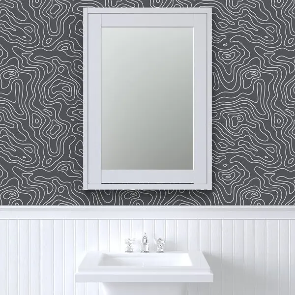 Spoonflower Nature Geometric Dots Abstract Stripes Optical Custom Pre-pasted Wallpaper
