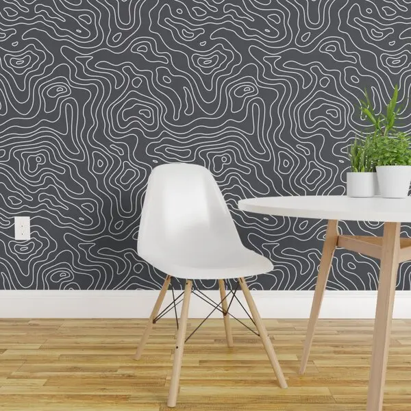 Spoonflower Nature Geometric Dots Abstract Stripes Optical Custom Pre-pasted Wallpaper