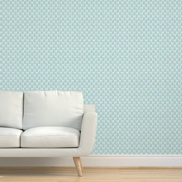 Spoonflower Lotti And White 100% Natural Sisal Grasscloth Wallcovering
