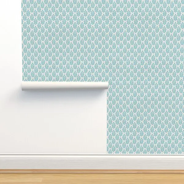 Spoonflower Lotti And White 100% Natural Sisal Grasscloth Wallcovering