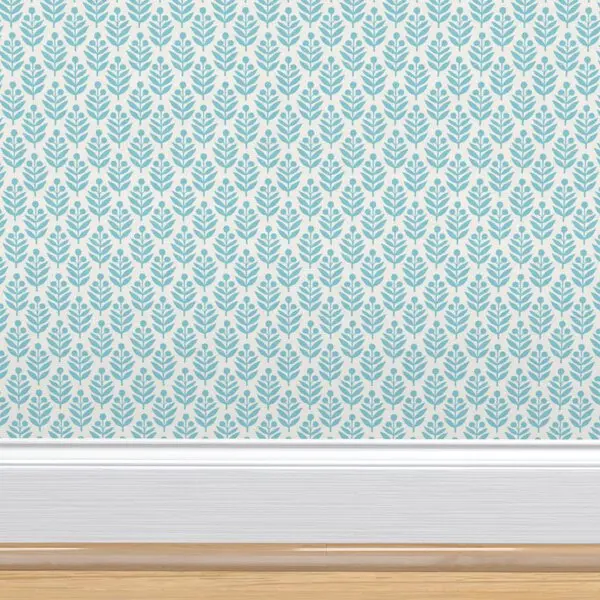 Spoonflower Lotti And White 100% Natural Sisal Grasscloth Wallcovering