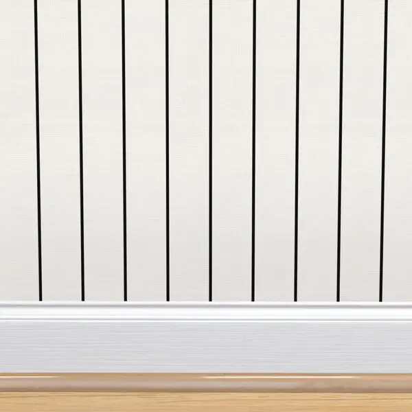 Spoonflower Black Pinstripe 100% Natural Sisal Grasscloth Wallcovering - Black,white
