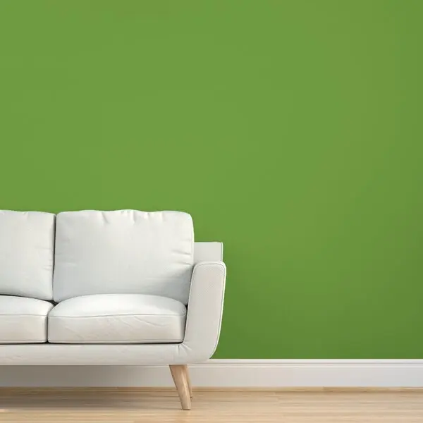Spoonflower Grass Jungle Yellow Solid Bright Medium Custom Pre-pasted Wallpaper