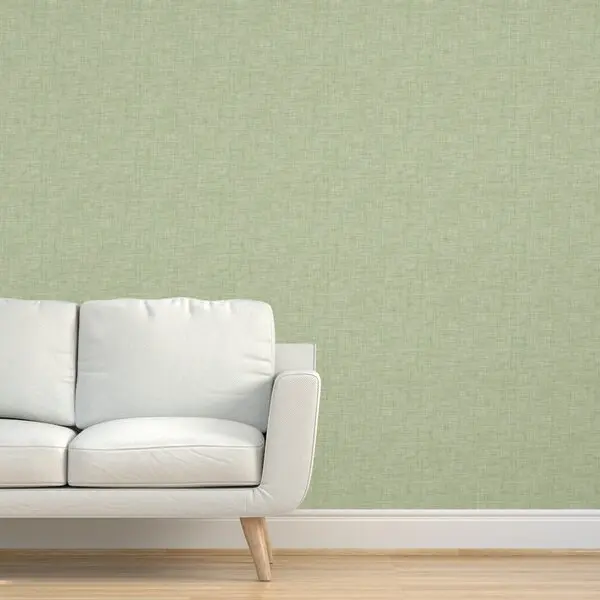Spoonflower Avocado Green 100% Natural Sisal Grasscloth Wallcovering - Green,sage