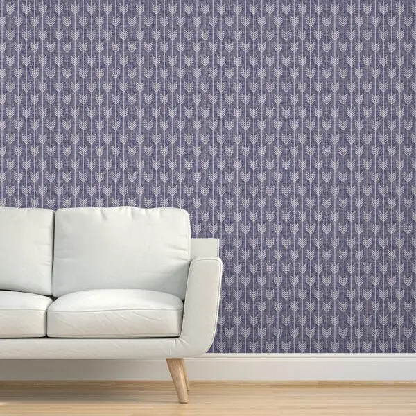 Spoonflower Arrows Arrow Blue Boho Custom Removable Wallpaper
