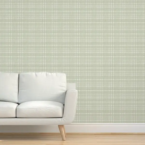 Spoonflower Loose Weave Light 100% Natural Sisal Grasscloth Wallcovering