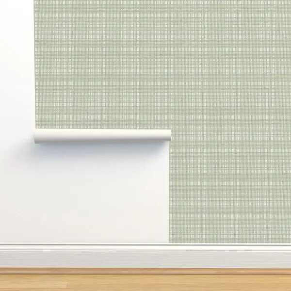 Spoonflower Loose Weave Light 100% Natural Sisal Grasscloth Wallcovering