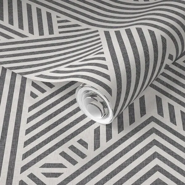 Spoonflower Geo Geometric Line Modern Texture Custom Removable Wallpaper