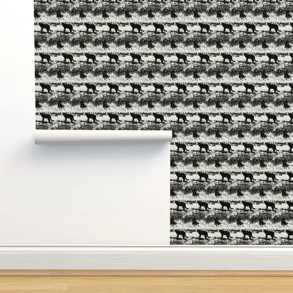 Spoonflower Cat 100% Natural Sisal Grasscloth Wallcovering