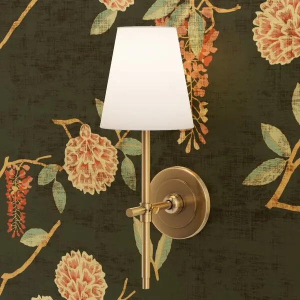 Spoonflower Flower Bloom Floral Petal Leaf Garden Linen Custom Removable Wallpaper