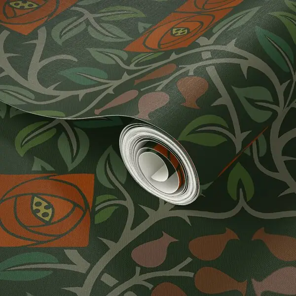 Spoonflower Medieval Victorian Art Deco Art Nouveau Edwardian Traditional Wallpaper