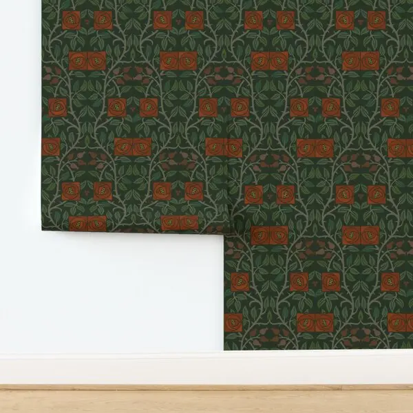 Spoonflower Medieval Victorian Art Deco Art Nouveau Edwardian Traditional Wallpaper