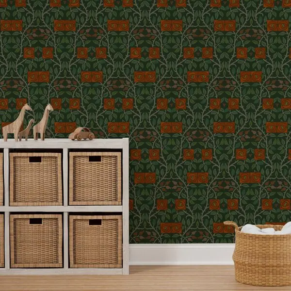 Spoonflower Medieval Victorian Art Deco Art Nouveau Edwardian Traditional Wallpaper