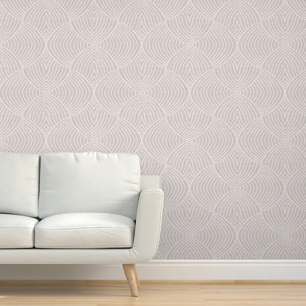 Spoonflower Art Deco Swirl Traditional Wallpaper