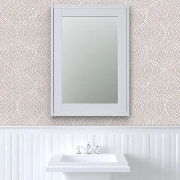 Spoonflower Art Deco Swirl Traditional Wallpaper