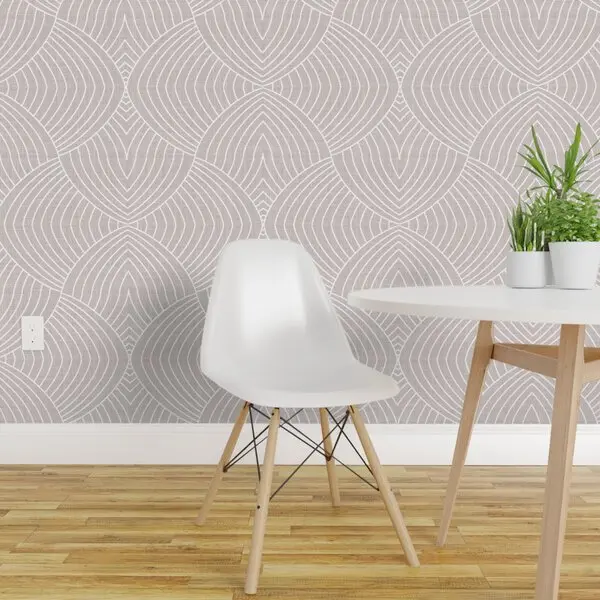 Spoonflower Art Deco Swirl Traditional Wallpaper