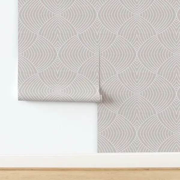 Spoonflower Art Deco Swirl Traditional Wallpaper