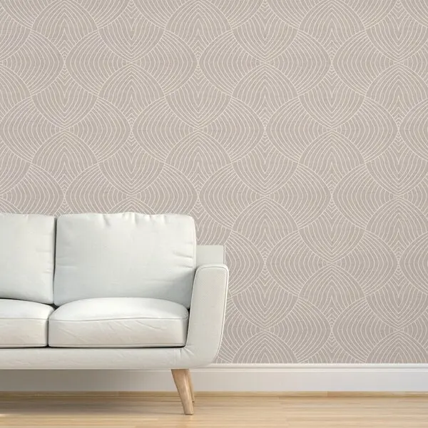 Spoonflower Art Deco Swirl Traditional Wallpaper