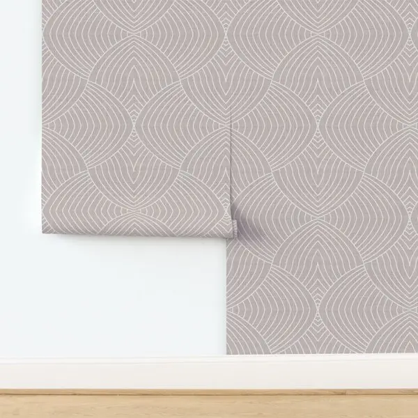 Spoonflower Art Deco Swirl Traditional Wallpaper