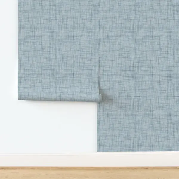 Spoonflower Blue Grey Texture Coordinate Retro Grid Lines Custom Pre-pasted Wallpaper